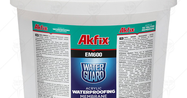 ACRYLIC MEMBRANE EM600 FOR WATERPROOFING 20 kg WHITE AKFIX