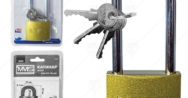 PADLOCK L-50MM /YELLOW/